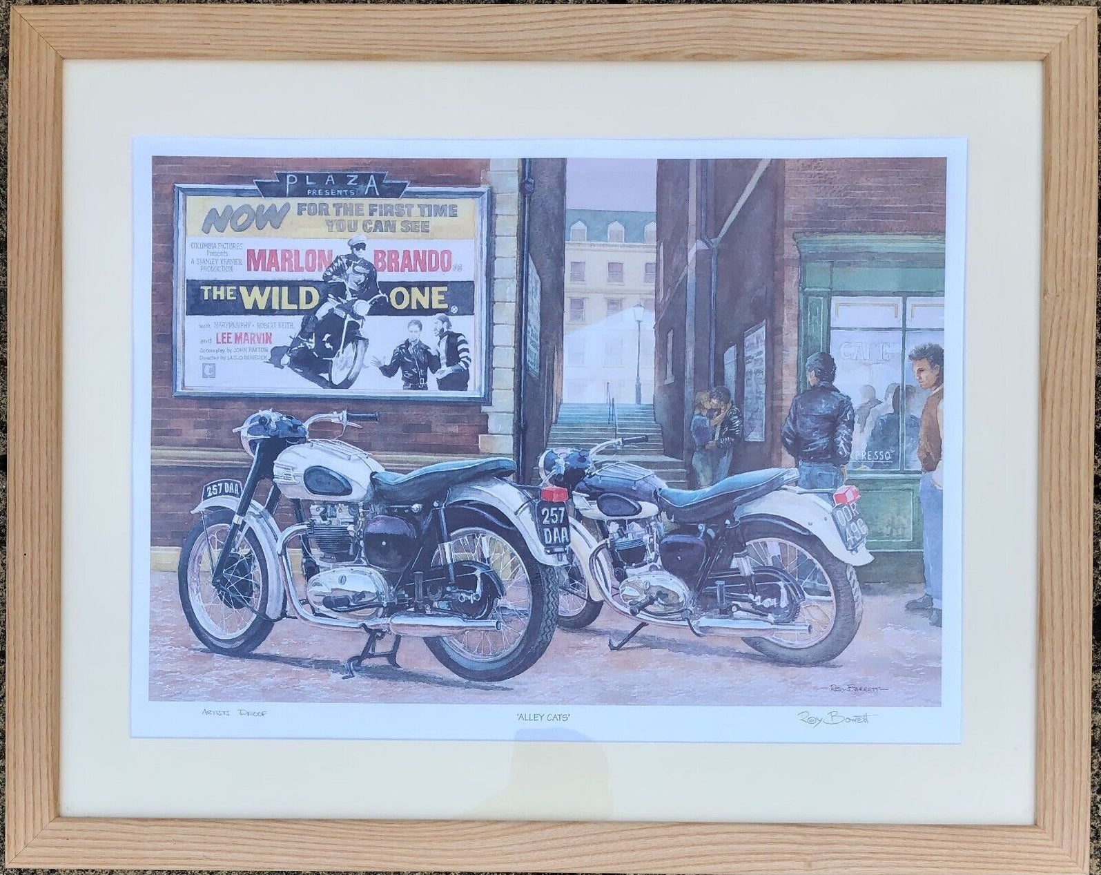 Roy Barrett 'Alley Cats' Artists Proof Limited Edition Motorcycle Print ...