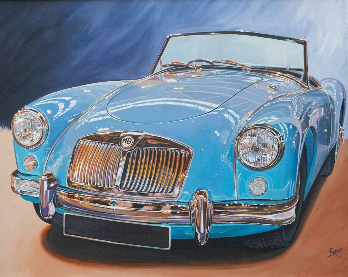 Roz Wilson (British, B.1960) -1959 Mark I Mga 1500- Acrylic On Canvas ...