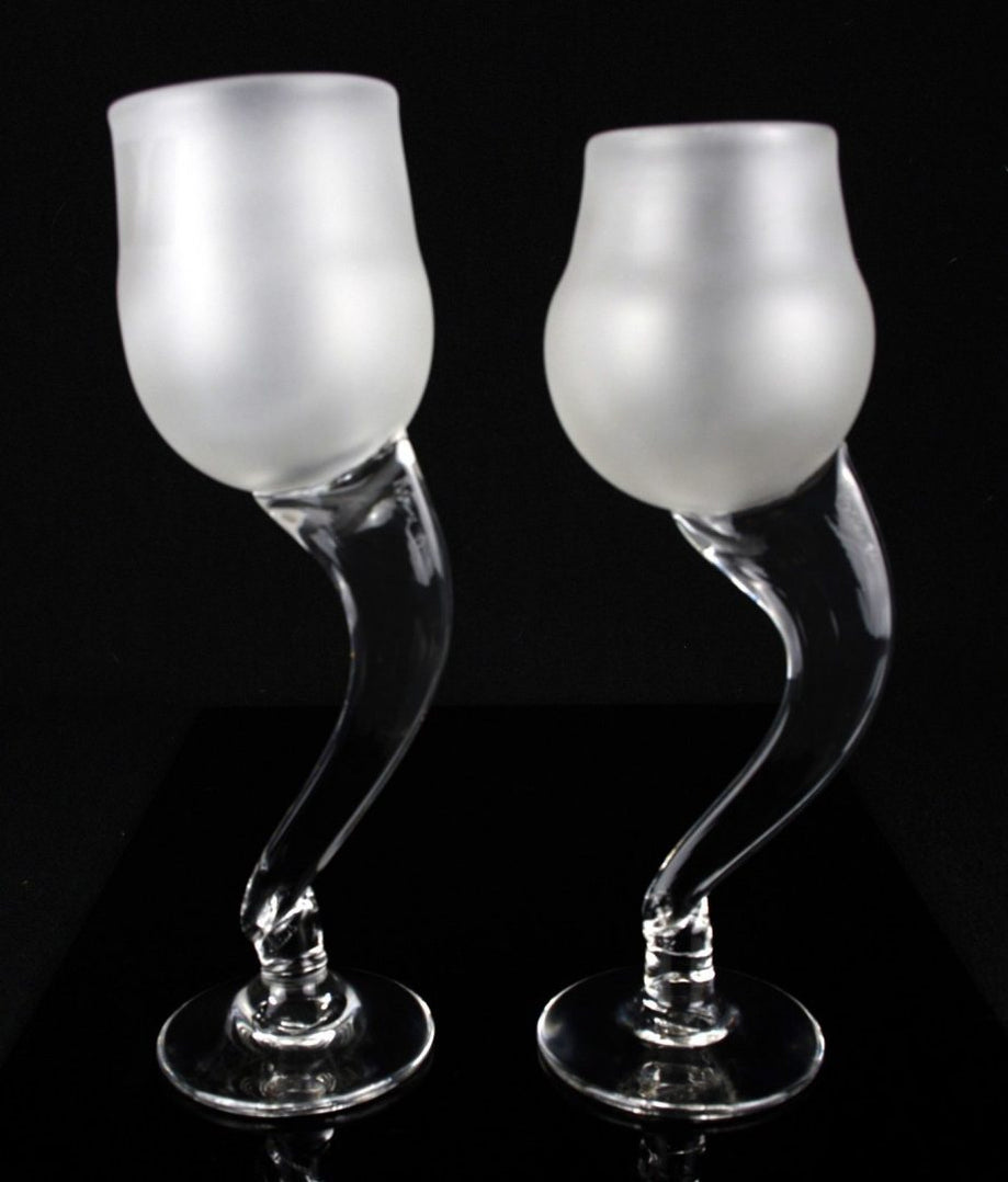 Steven Newell (B.1948) - C20Th Design Art Opaque Wine Drinks Glasses ...