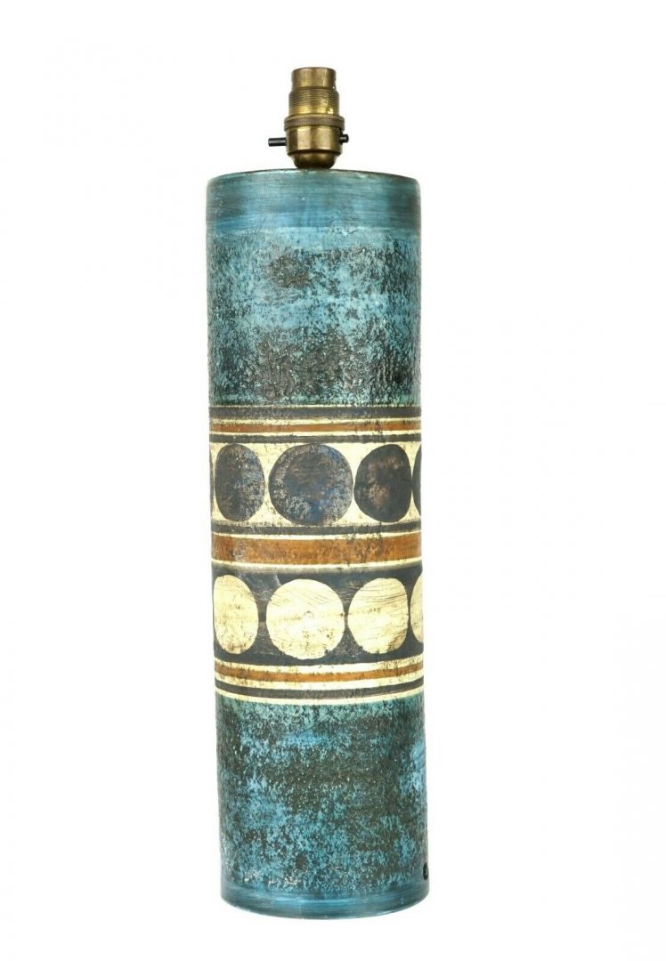 Sylvia Valance For Troika - Unusual Tall Slender Cylinder Pottery Lamp ...