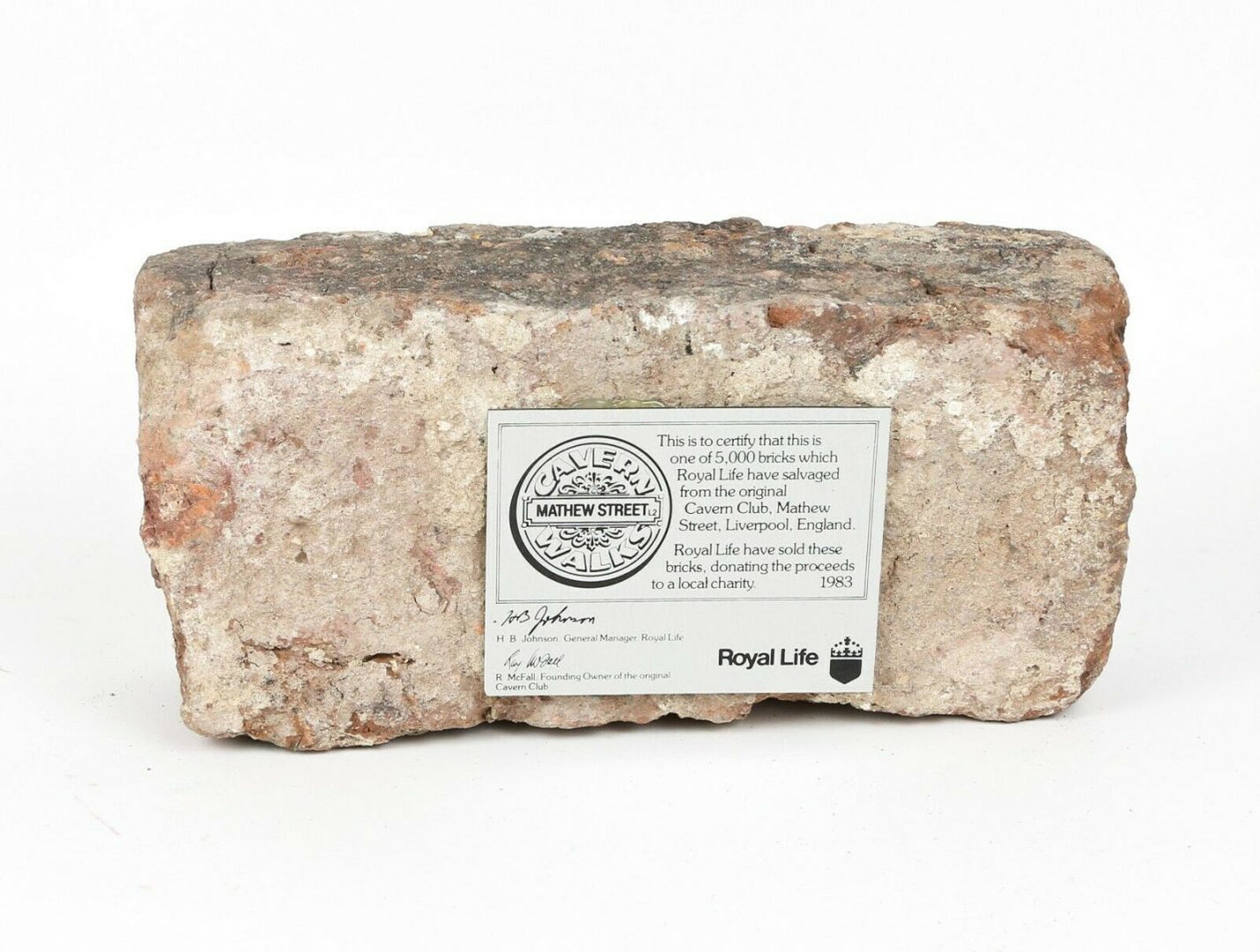 The Beatles - Cavern Club Brick, 1983, Limited To 5000 — PM Antiques ...