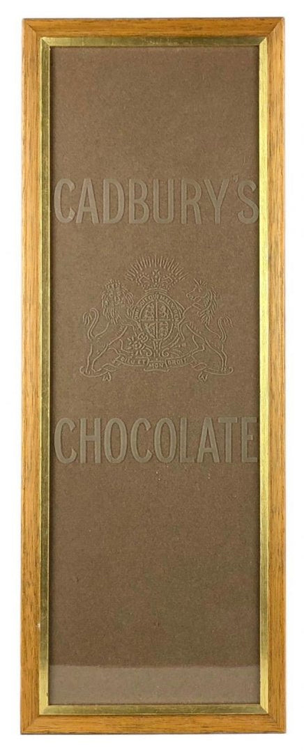 Vintage -Cadburys Chocolate- Etched Glass Shop Display, Framed — PM ...