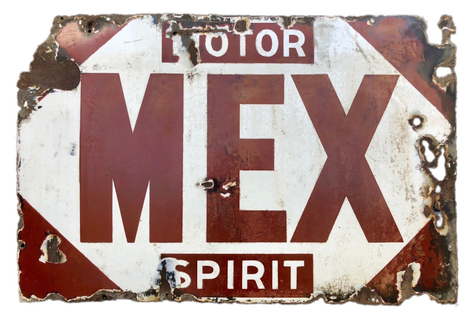 Vintage -Mex Motor Spirit- Shop Showroom Shell Garage Enamel ...
