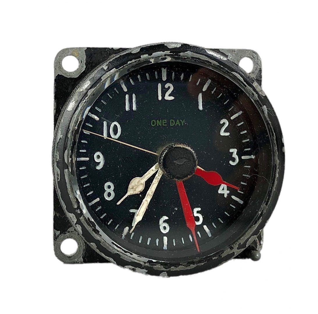 Ww2 Raf Mod Mkii A Aircraft Cockpit 1 Day Clock Dial, 6A/1274 12820/42 ...