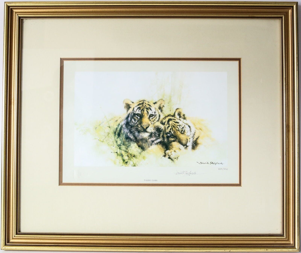 David Shepherd 'Tiger Cubs' Limited Edition Print 428/850, Signed — PM ...