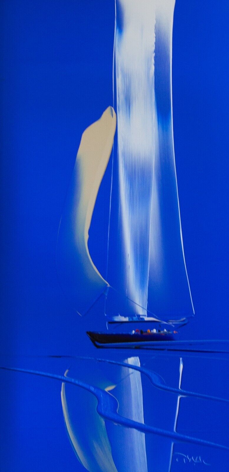 Duncan Macgregor 'Sailing' Boat Seascape, Large Acrylic Painting Signed ...