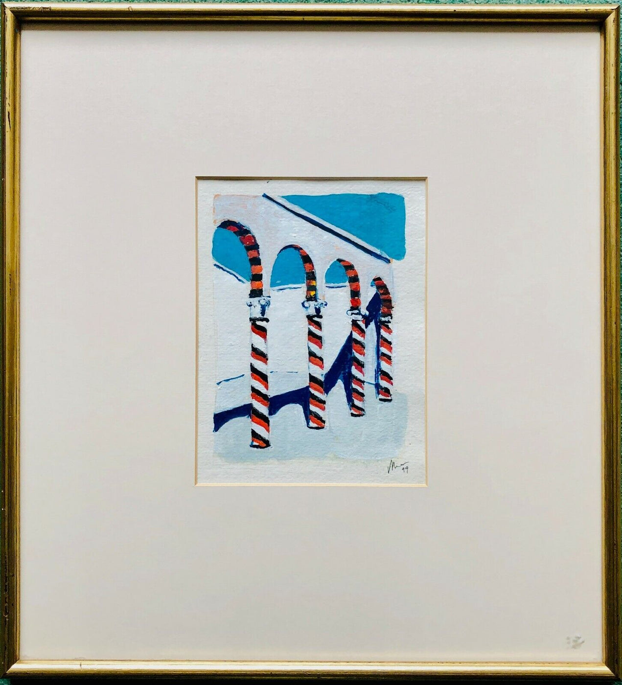 Jeremy Mason, Architectural Archway Study 1999, Mixed Media, Signed ...