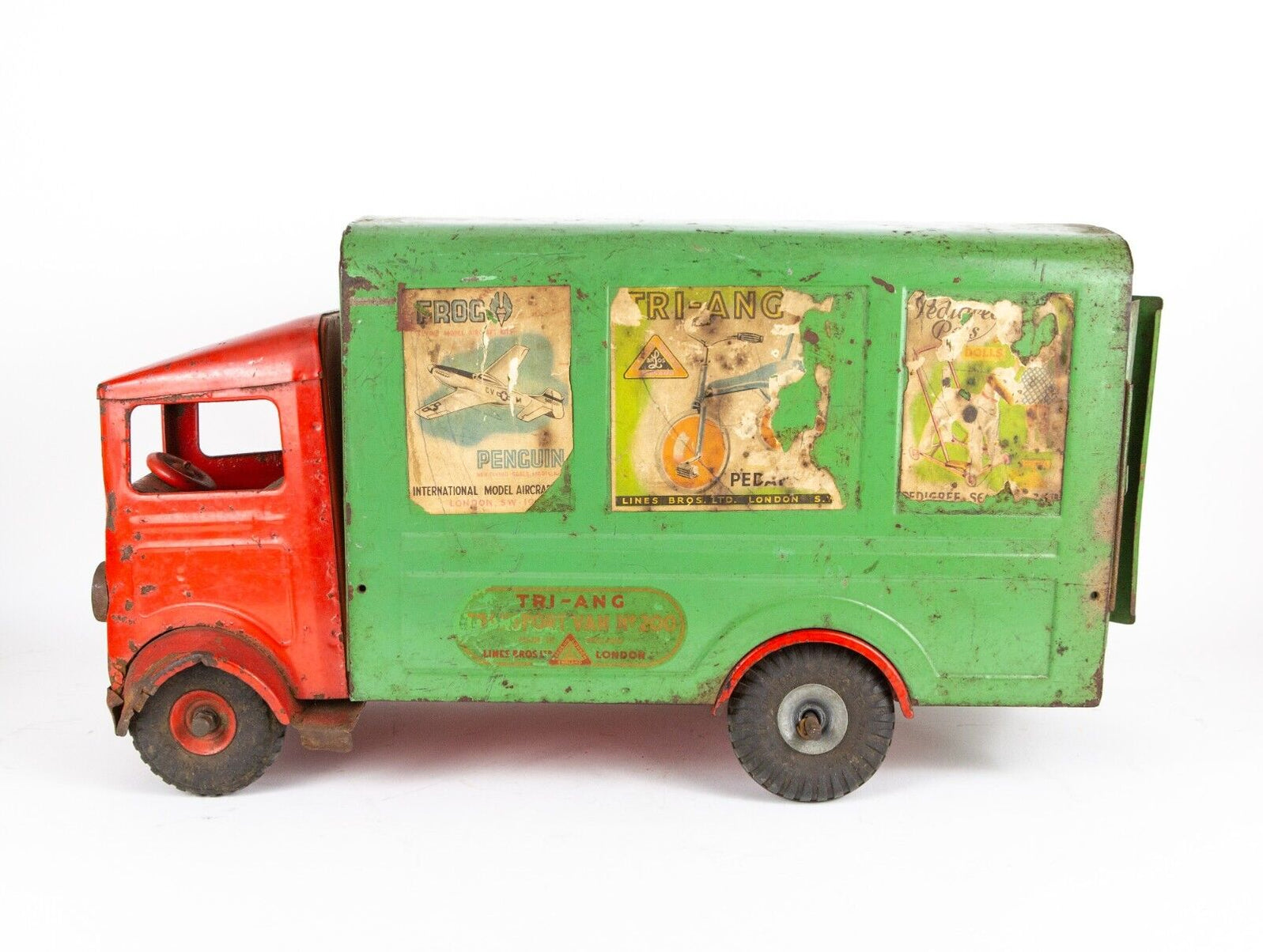 Vintage Triang Pressed Steel Tin Plate Transport Van Truck Lorry Toy ...