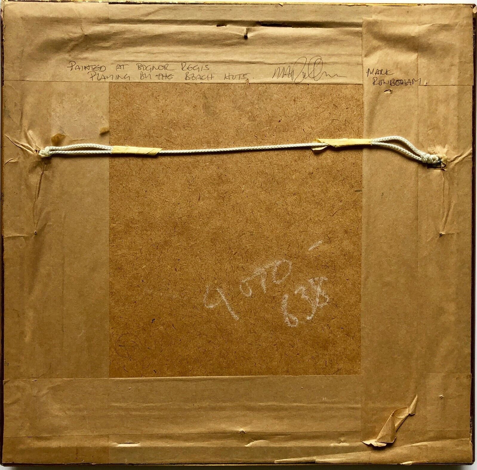 Mark Rowbotham 'Playing By The Beach Huts' Watercolour & Gouache Signed ...