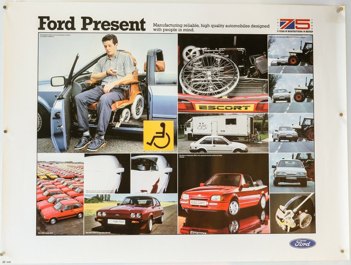 Ford Present - Original Dealer Showroom Car Sales Advertising Poster ...