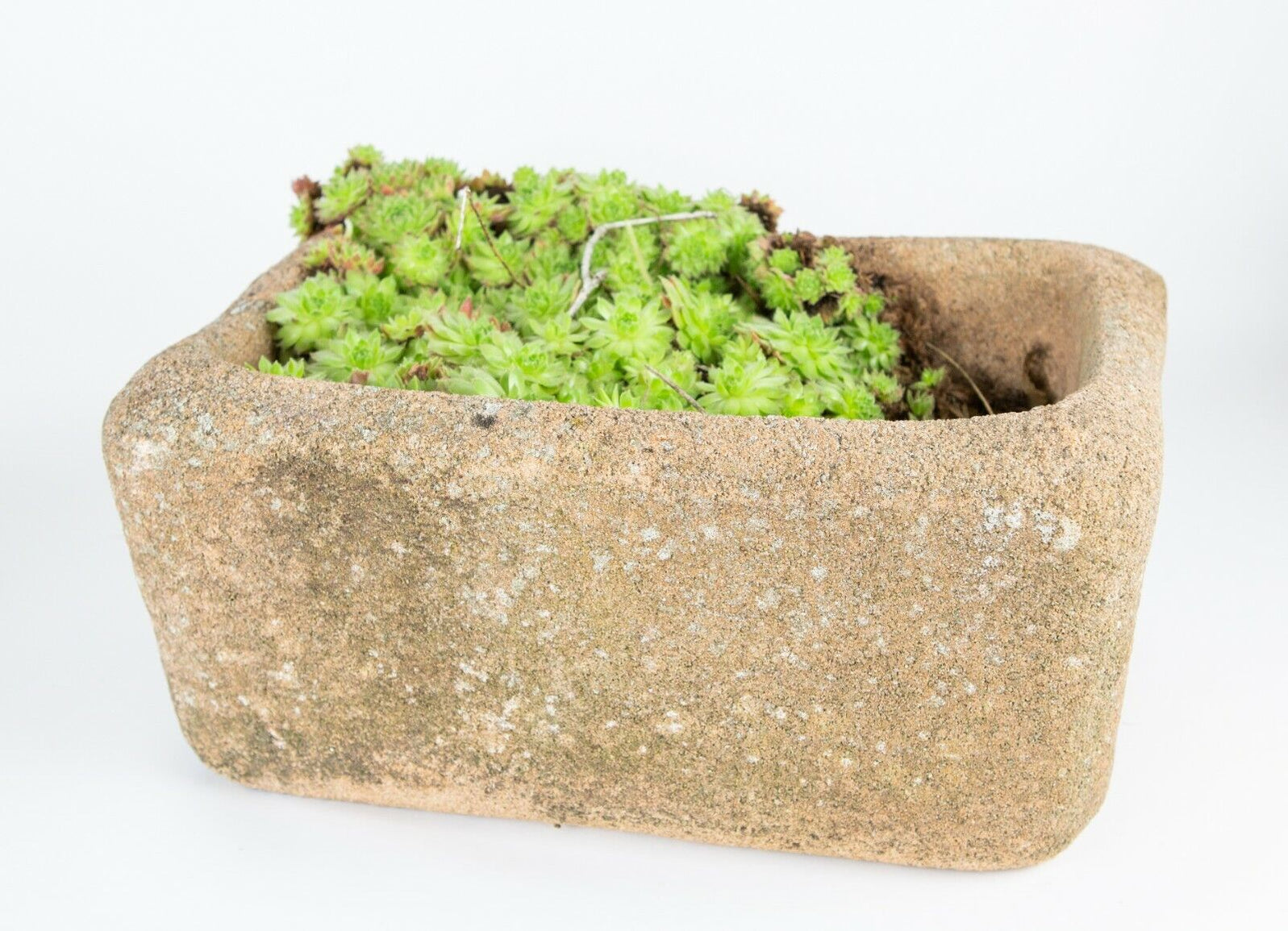 RECONSTITUTED STONE RECTANGULAR PLANTER URN TROUGH VASE GARDEN ORNAMEN — PM Antiques & Collectables