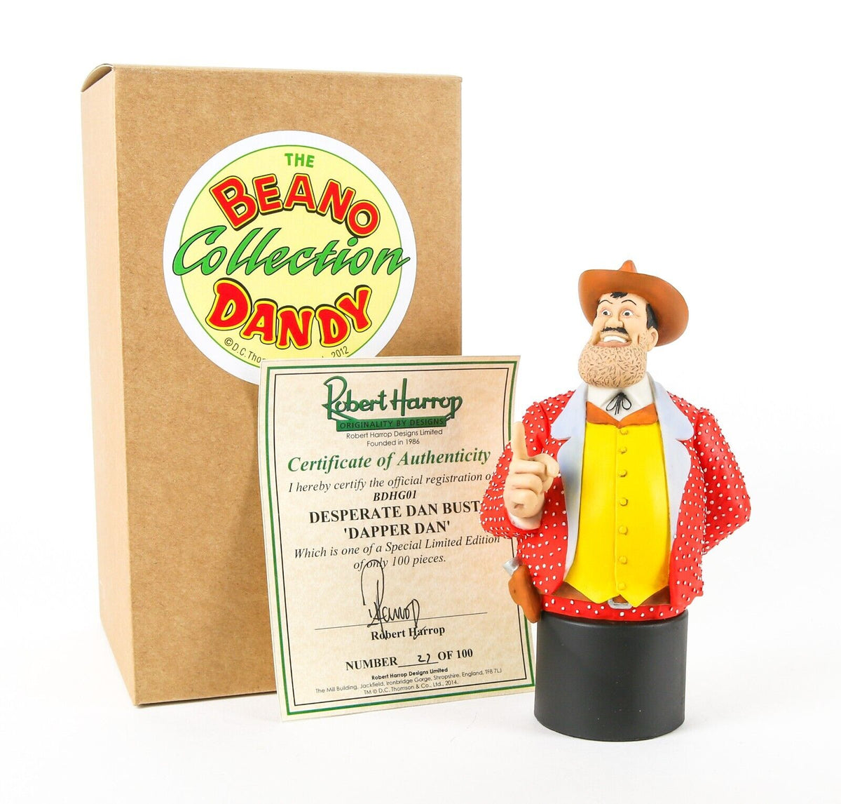 Robert Harrop 'Desperate Dan, Dapper Dan Bust' Ltd Ed Beano Dandy ...