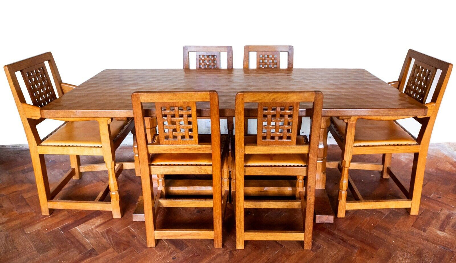 Robert 'Mouseman' Thompson Of Kilburn - Solid Oak 6Ft Dining Table ...