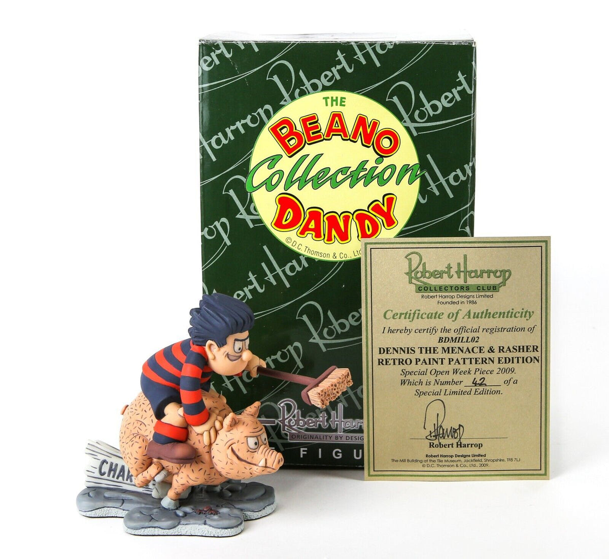 Robert Harrop 'Dennis & Rasher' Retro Paint Beano Dandy Figure Bdmill02 ...