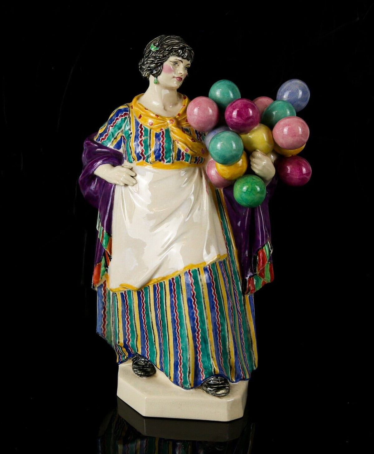 Charles Vyse For Chelsea Pottery - 'The Balloon Woman' 1922 Lady Figure ...
