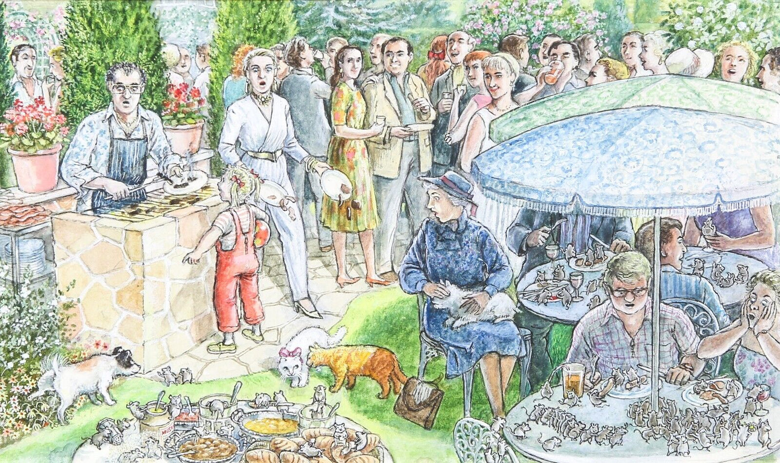 Graham Oakley, Sampson & Church Mice Arrive At Bbq, Original ...