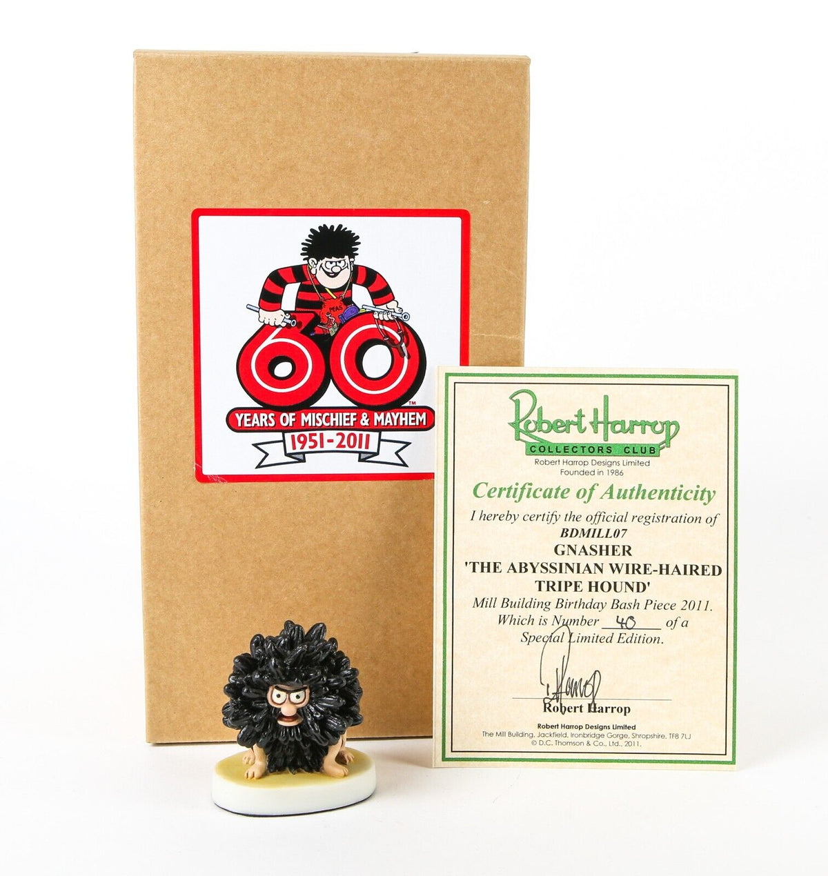 Robert Harrop 'Gnasher, Abyssinian Wire-Haired Tripe Hound' Ltd Edition ...